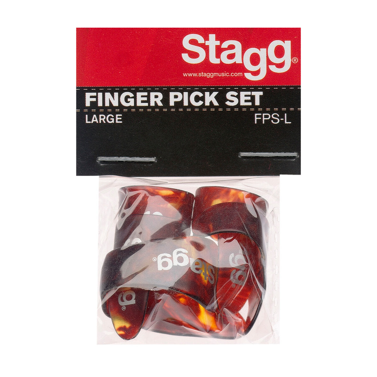 Stagg Plastic Thumb & Finger Picks Set - 1 Thumb and 4 Fingers - Large ...