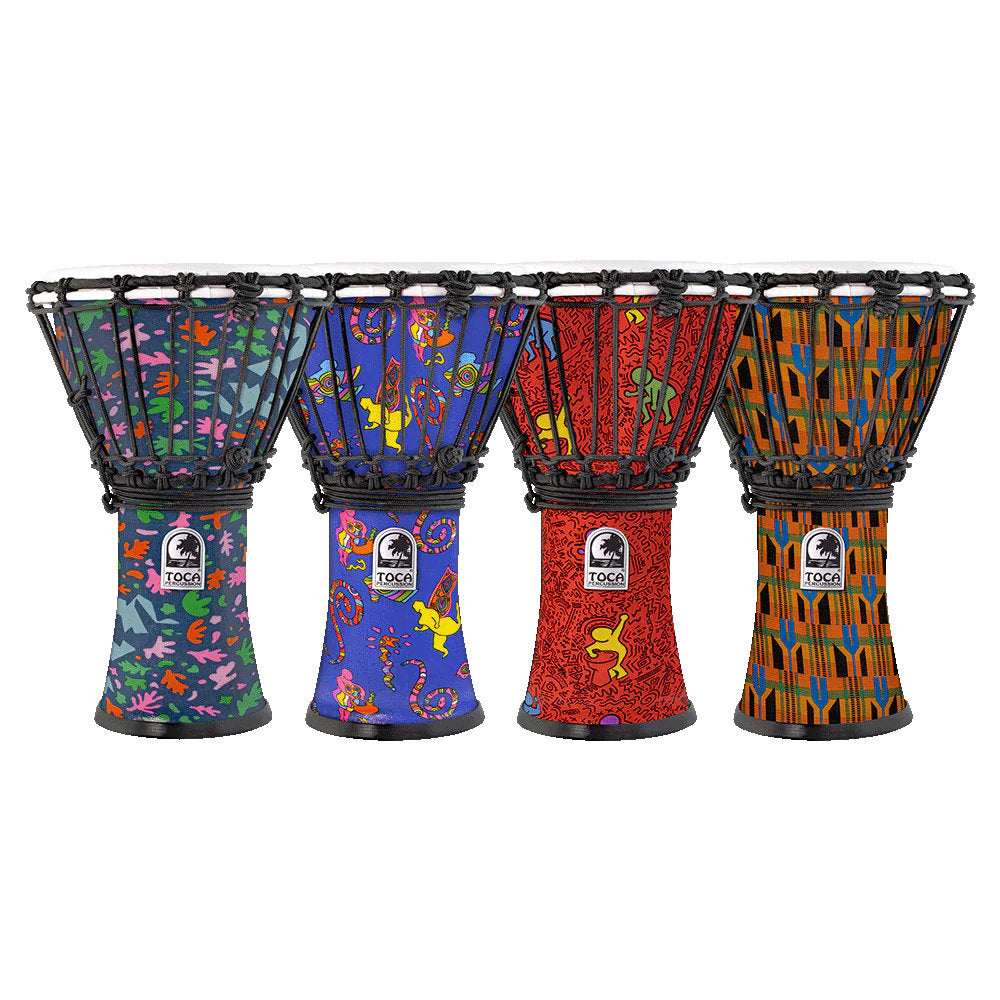Toca Freestyle Colorsound 7in Sarong Djembes - Designer Series - Set o ...