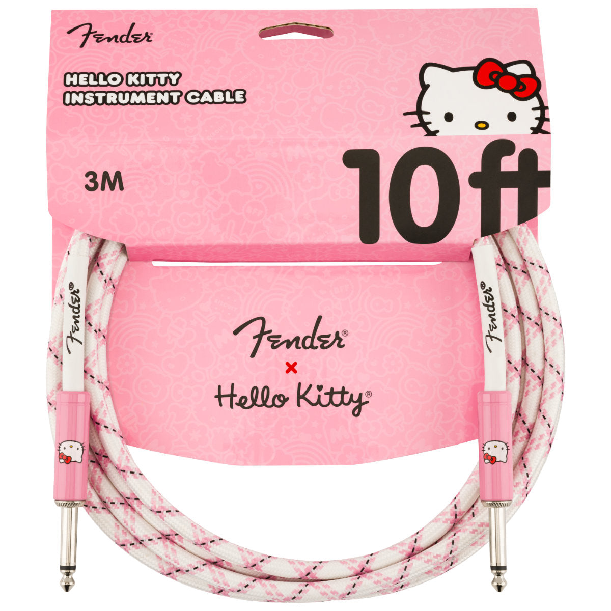 Fender x Hello Kitty White/Pink Woven Instrument Cable - 10ft – Bananas ...