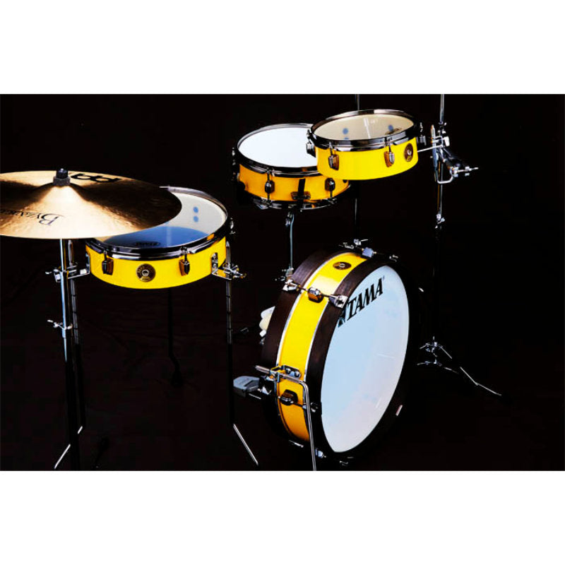 TAMA Club-JAM Pancake 4-Piece Acoustic Drum Kit w/ Black Nickel Shell ...