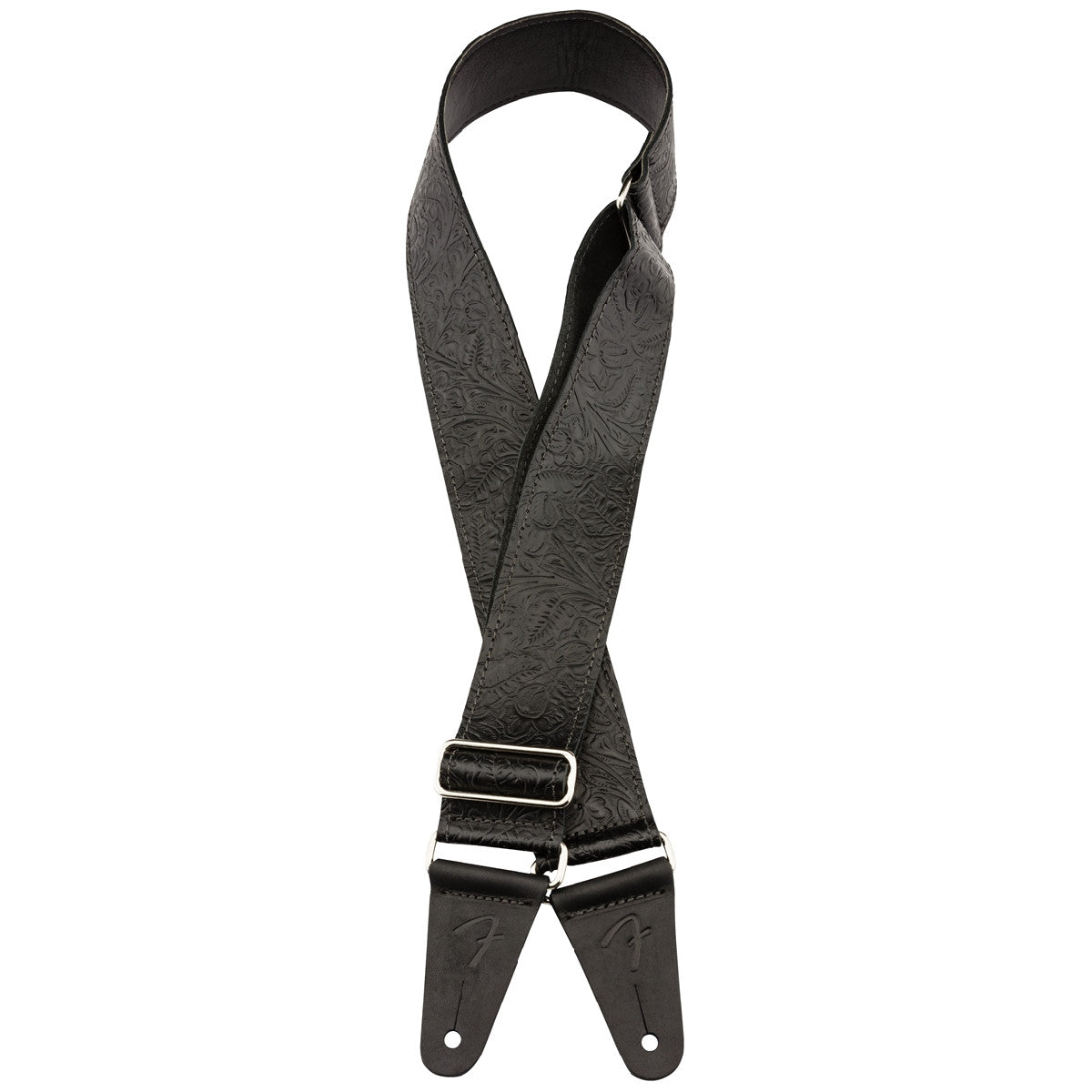 Fender Tooled Leather 2 in. Guitar Strap - Black – Bananas At Large Inc ...