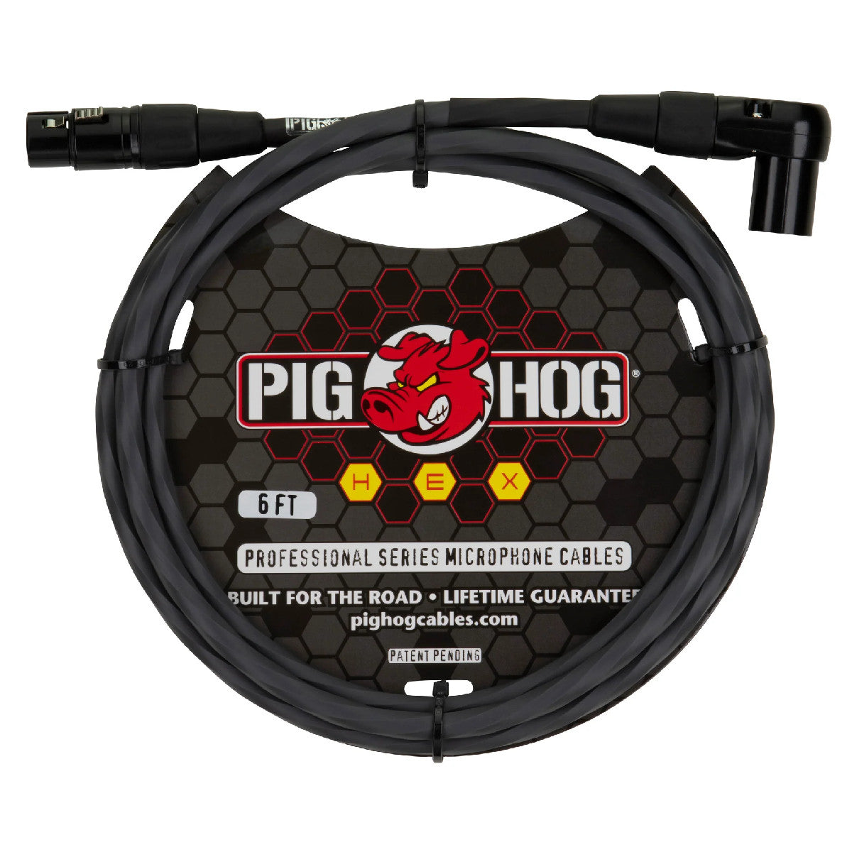 Pig Hog Hex Series Right Angle Mic Cable - Grey - 6 ft. – Bananas At ...