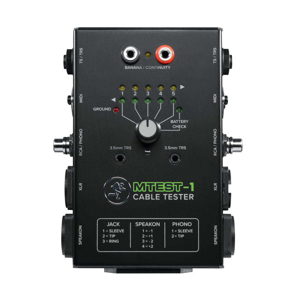 Mackie MTest-1 Cable Tester – Bananas At Large Inc.® Musical ...