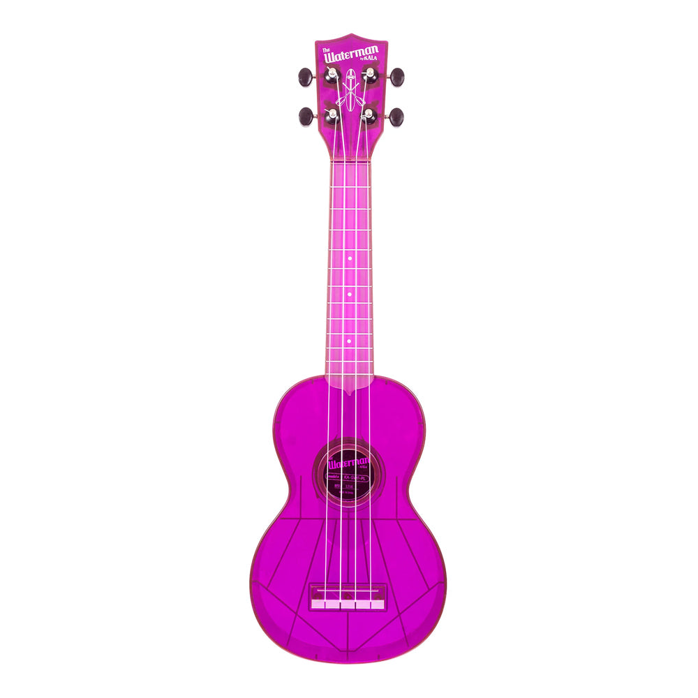 Kala KA-SWF-PL Soprano Waterman Ukulele - Fluorescent Grape Pink ...