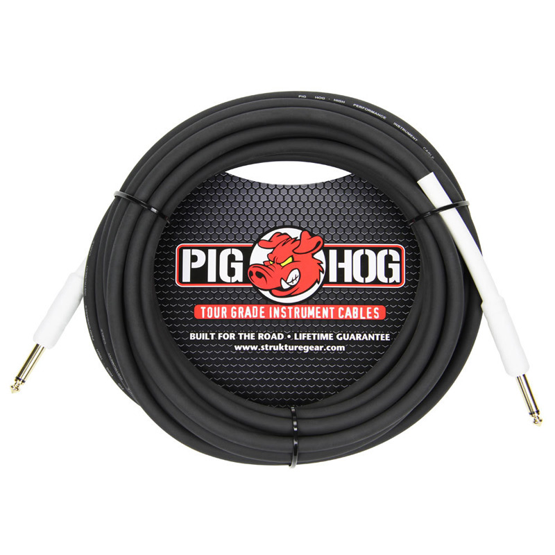 Pig Hog PH25 1/4 in. Straight, Straight 8mm Instrument Cable - 25 ft ...
